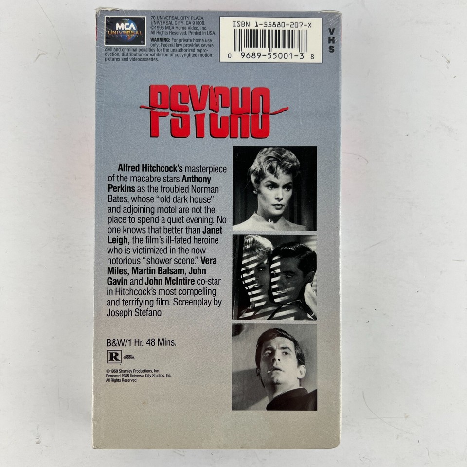 The Alfred Hitchcock Collection - PSYCHO VHS New Factory Sealed | eBay