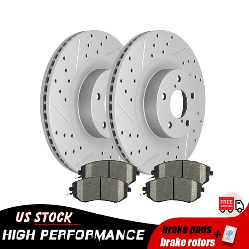 Front Brake Rotors + Brake Pads For Subaru Impreza Legacy Forester ...