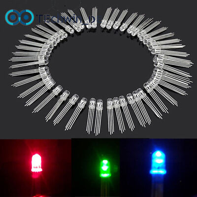 15Pcs 5mm 4pin RGB Tri-Color Common Cathode LED light Red Green Blue | eBay