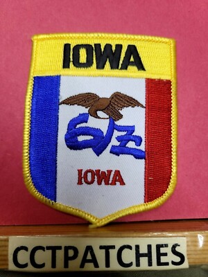 IOWA STATE FLAG SHIELD SOUVENIR PATCH | eBay