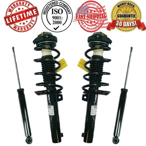 Front Complete Strut & Spring Assembly + Rear Shocks Audi A3 & A3 ...