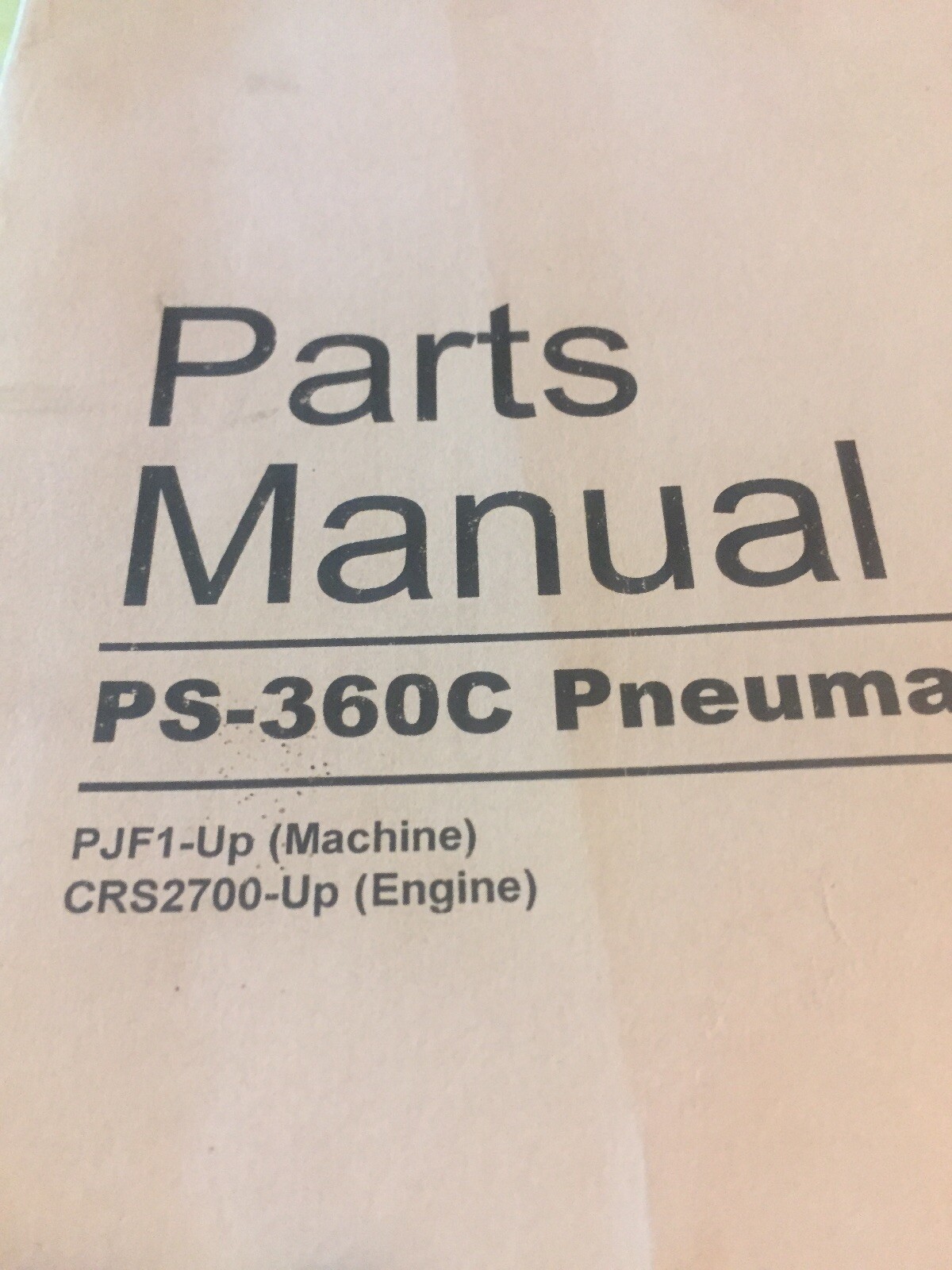 CAT Caterpillar PS360C Pneumatic Compactor Parts Manual S/N PJF1-Up ...