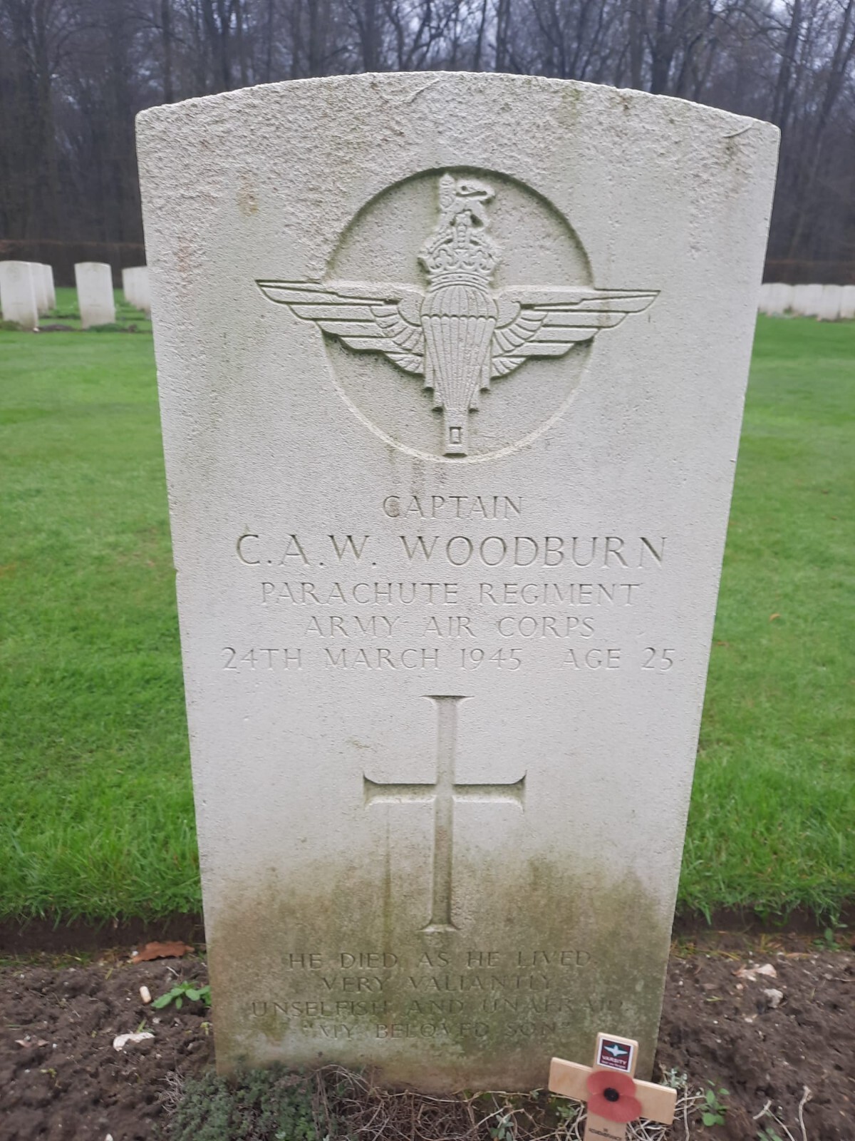 WW2 relic unused name plate / grave marker airborne parachute regiment ...