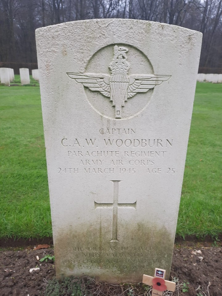 WW2 relic unused name plate / grave marker airborne parachute regiment ...