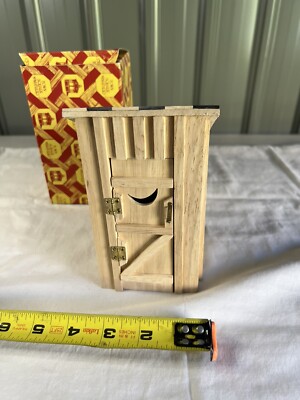 Old Fashioned Outhouse 2 Seater Dollhouse Miniature 1:12 - VTG NEW IN ...