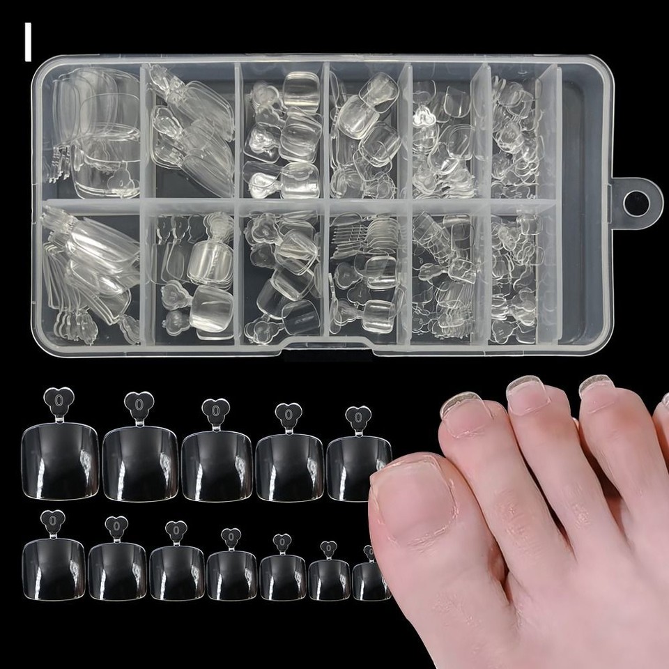 120/240/500Pcs/Box XXS XS False Nails Tips Toe Nail Extension Small ...