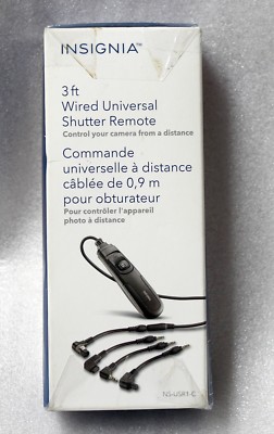INSIGNIA DIGITAL CAMERA 3FT. WIRED UNIVERSAL SHUTTER REMOTE - NS-USR1-C ...