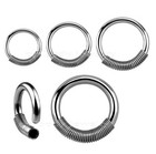 2pcs. Wire Spring Closure Surgical Steel Captive Ring Earring & Septum ...