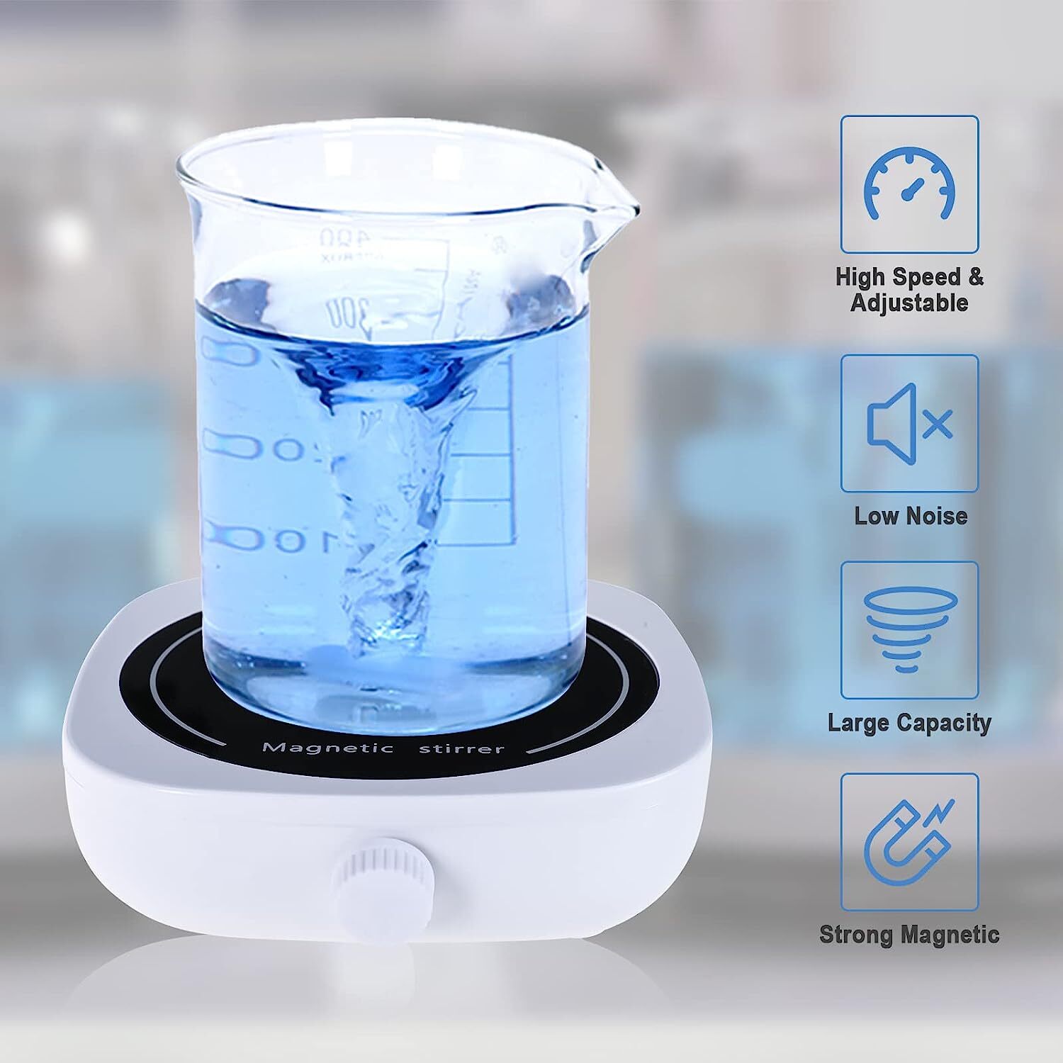 Magnetic Stirrer Lab Stir Mixer Portable Stirrer Plate 2L 200-2000 RPM ...