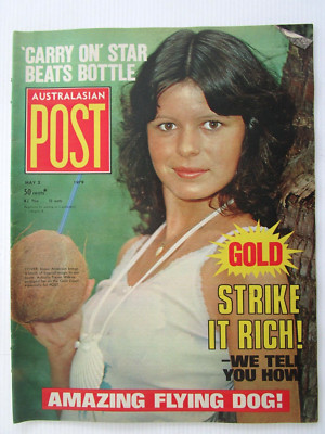 1971 AUSTRALASIAN POST MAGAZINE - " CARRY ON " STAR BEATS THE BOTTLE ...