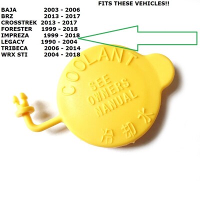 OEM GENUINE SUBARU 99-22 ENGINE COOLANT TANK RESERVOIR PLASTIC CAP ...