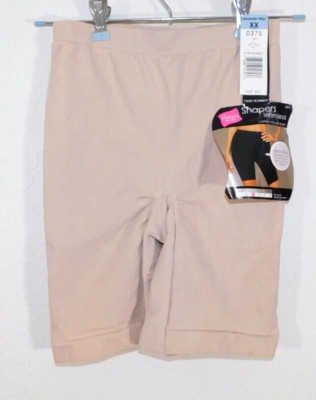 Hanes Mid-Thigh Slimmer Mid Shaper Garment Beige Panty size 8 Read ...