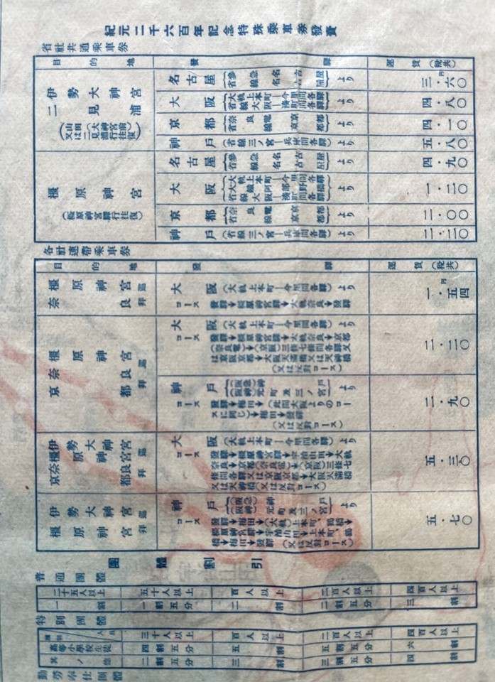 1940 Electric Railway Map & Schedule OSAKA KYOTO NAGOYA Japan Kashihara ...