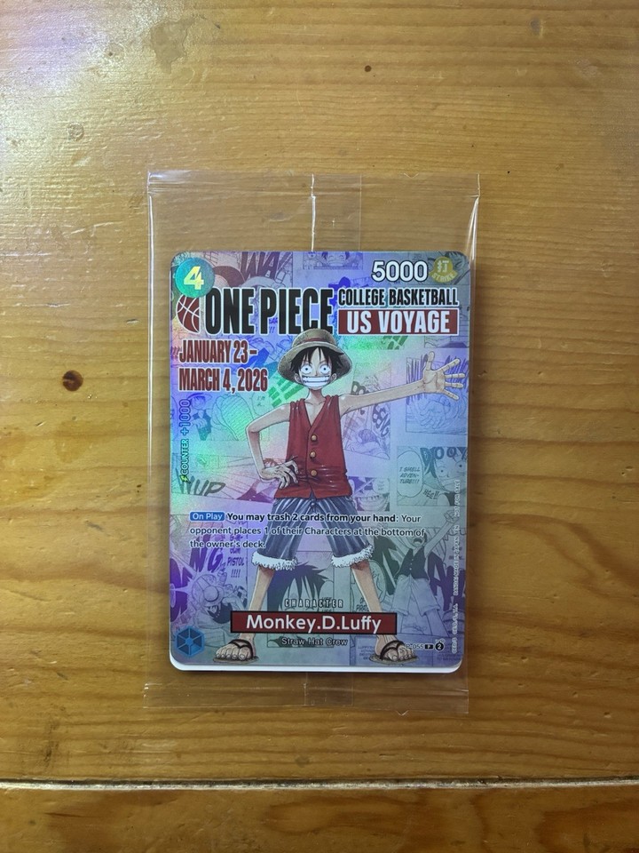 One Piece Monkey.D.Luffy US Voyage College Basketball (Rutgers Card +3 ...