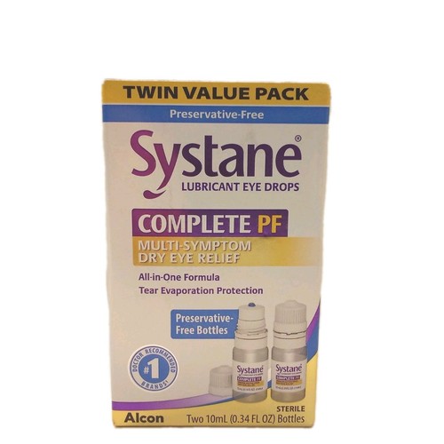 Systane Complete PF Eye Drops Twin Pack 10ml Preservative Free Exp 2006 ...