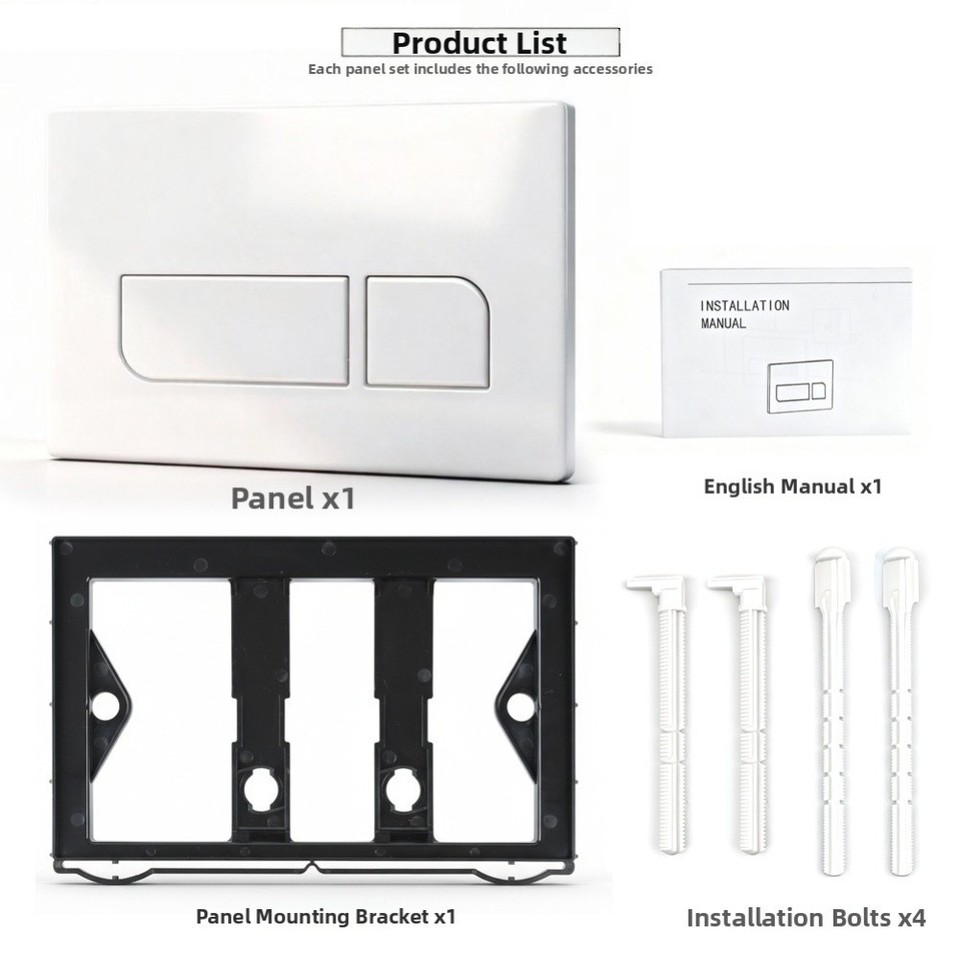 Concealed Tank Panel ABS Flush Panel Easy Installation Wear And Tear ...