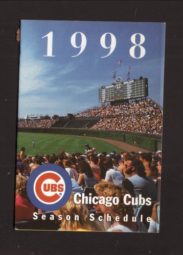 Chicago Cubs--1998 Pocket Schedule--InterAccess | eBay