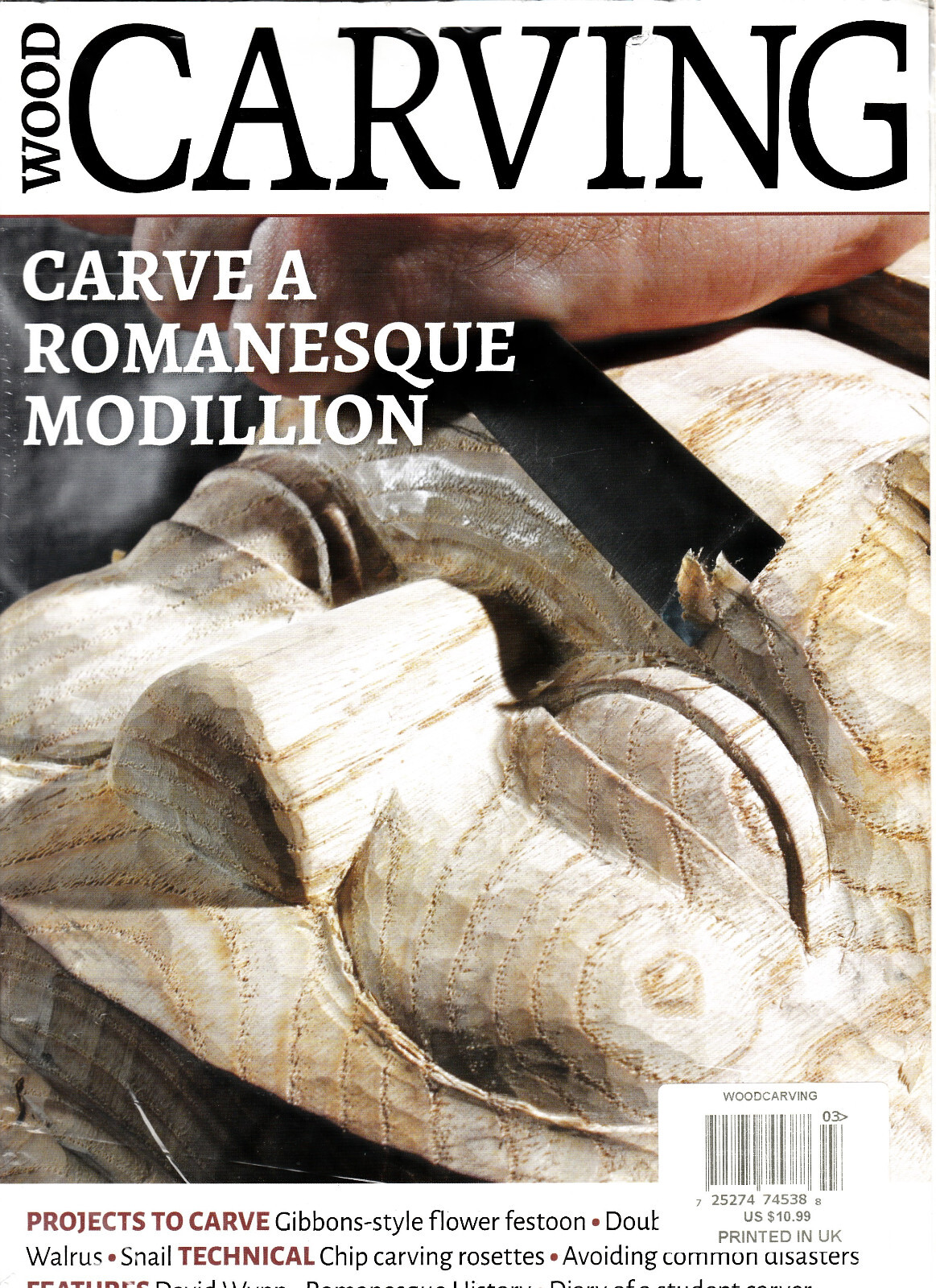 Wood Carving Magazine, Issue # 161 : Front cover top side has cut or ...