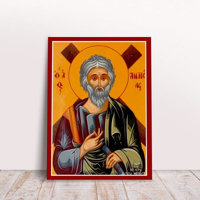 Saint Andrew Greek byzantine orthodox icon handmade | eBay