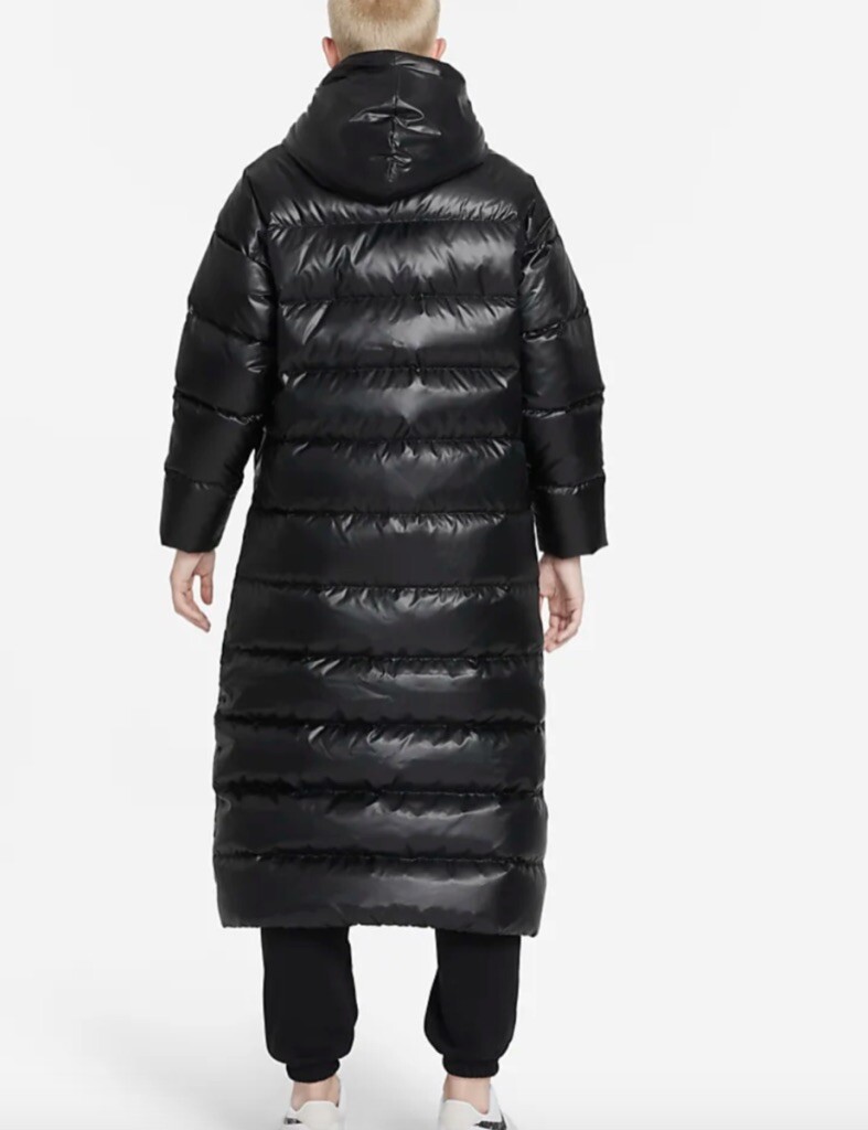 Nike Black Therma Fit Down Puffer Parka Long Coat DH4081-010 Size M or ...