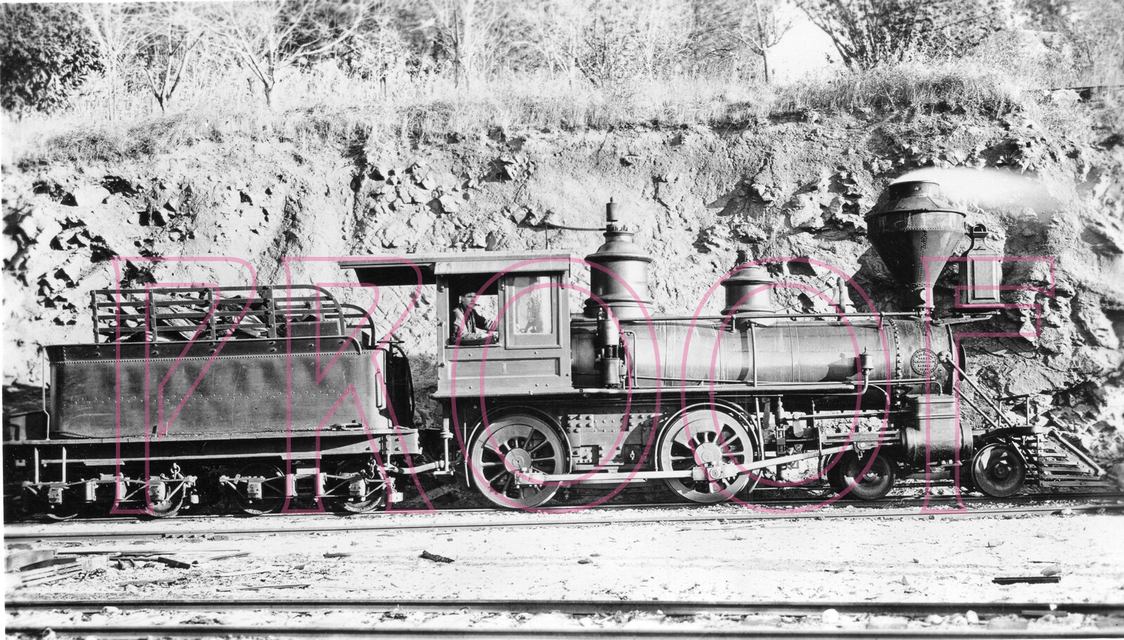 Nevada County Narrow Gauge (NCNGRR) Engine 1 at Colfax in 1899 - 8x10 ...