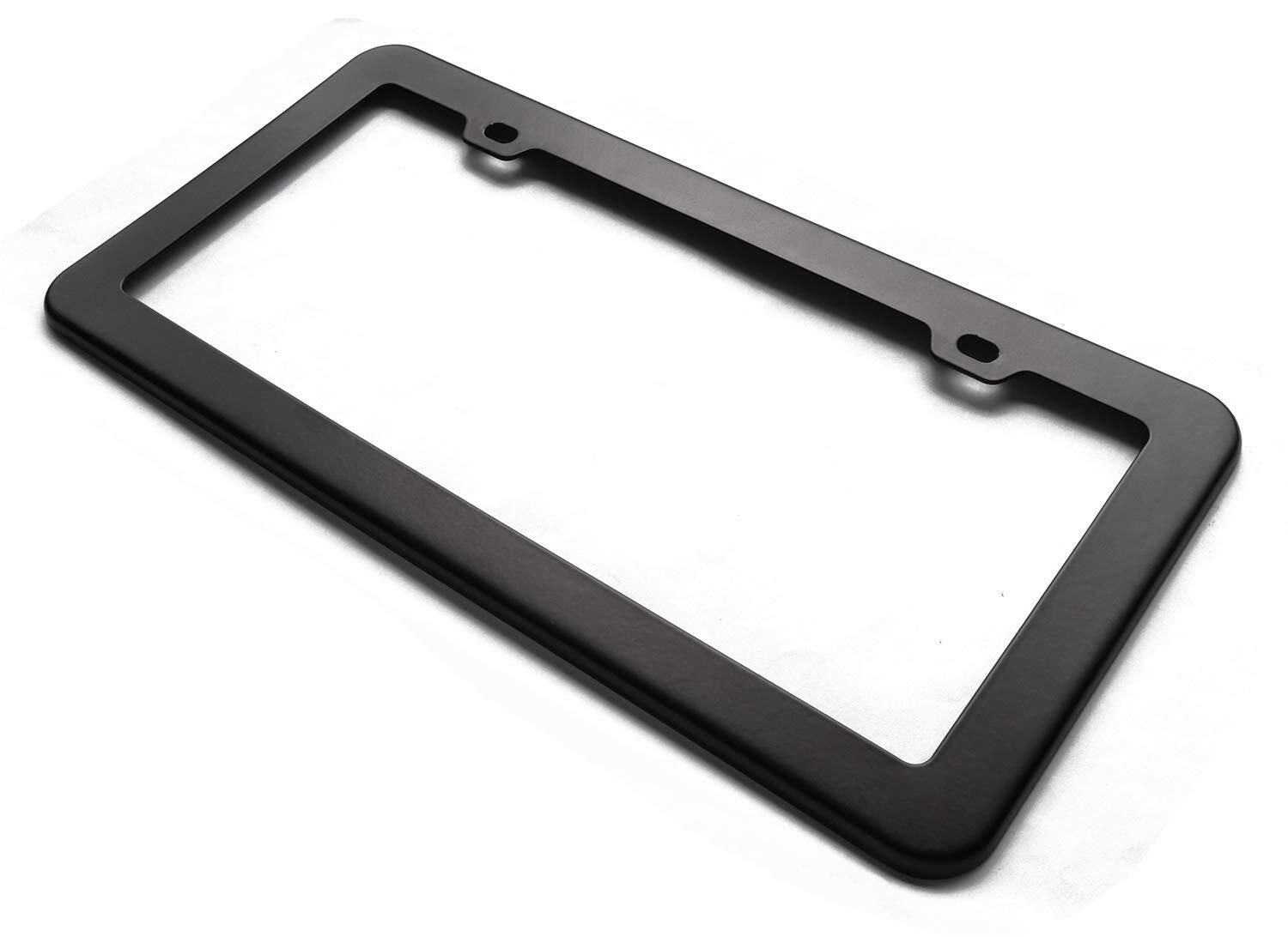2pcs Stainless Steel License Plate Frames With Matt Black Color | eBay