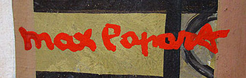 MAX PAPART Signed c. 1965 Original Gouache and Collage Painting | eBay