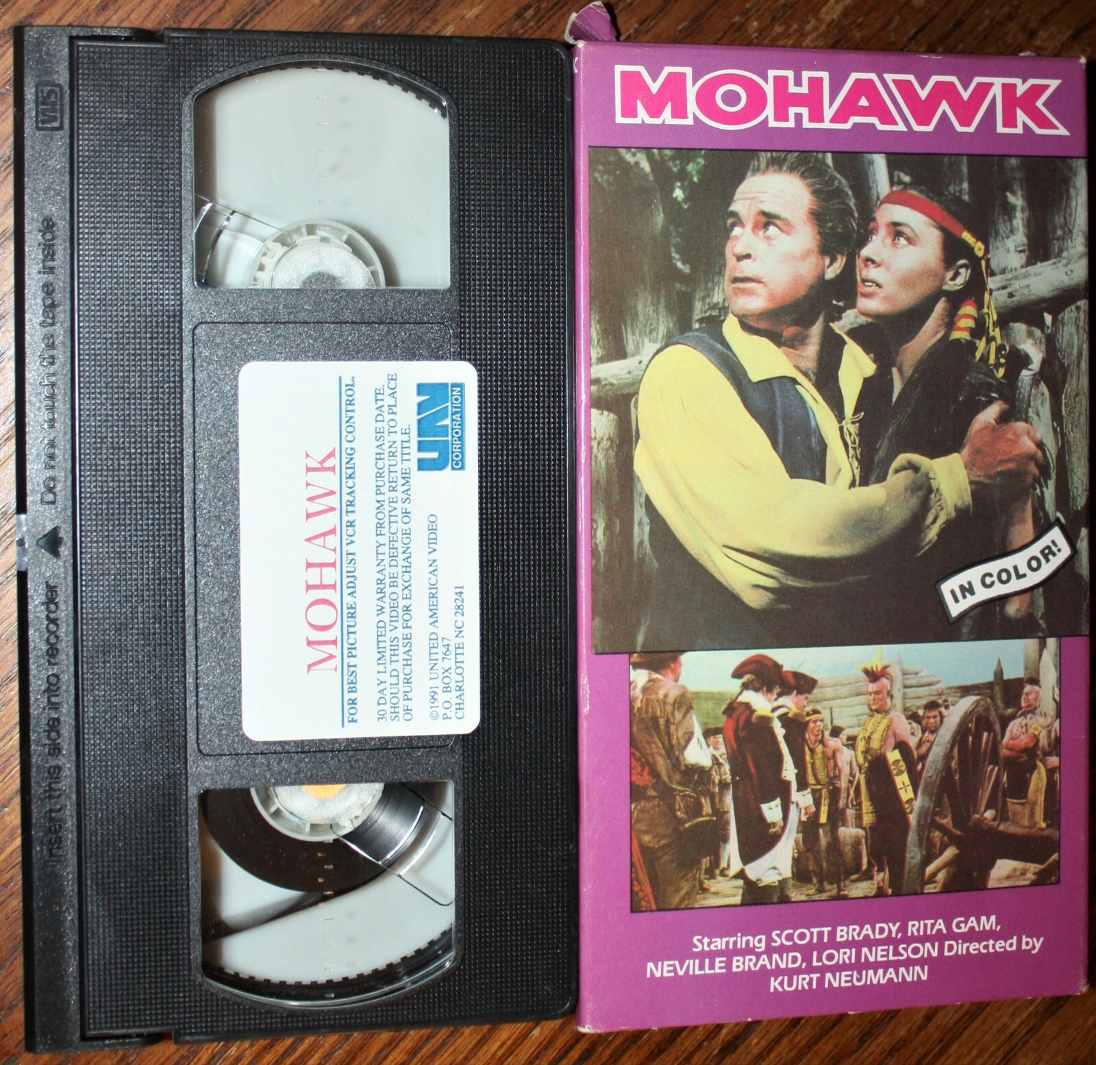 MOHAWK (vhs) Scott Brady, Rita Gam, Neville Brand, Lori Nelson. VG Cond ...