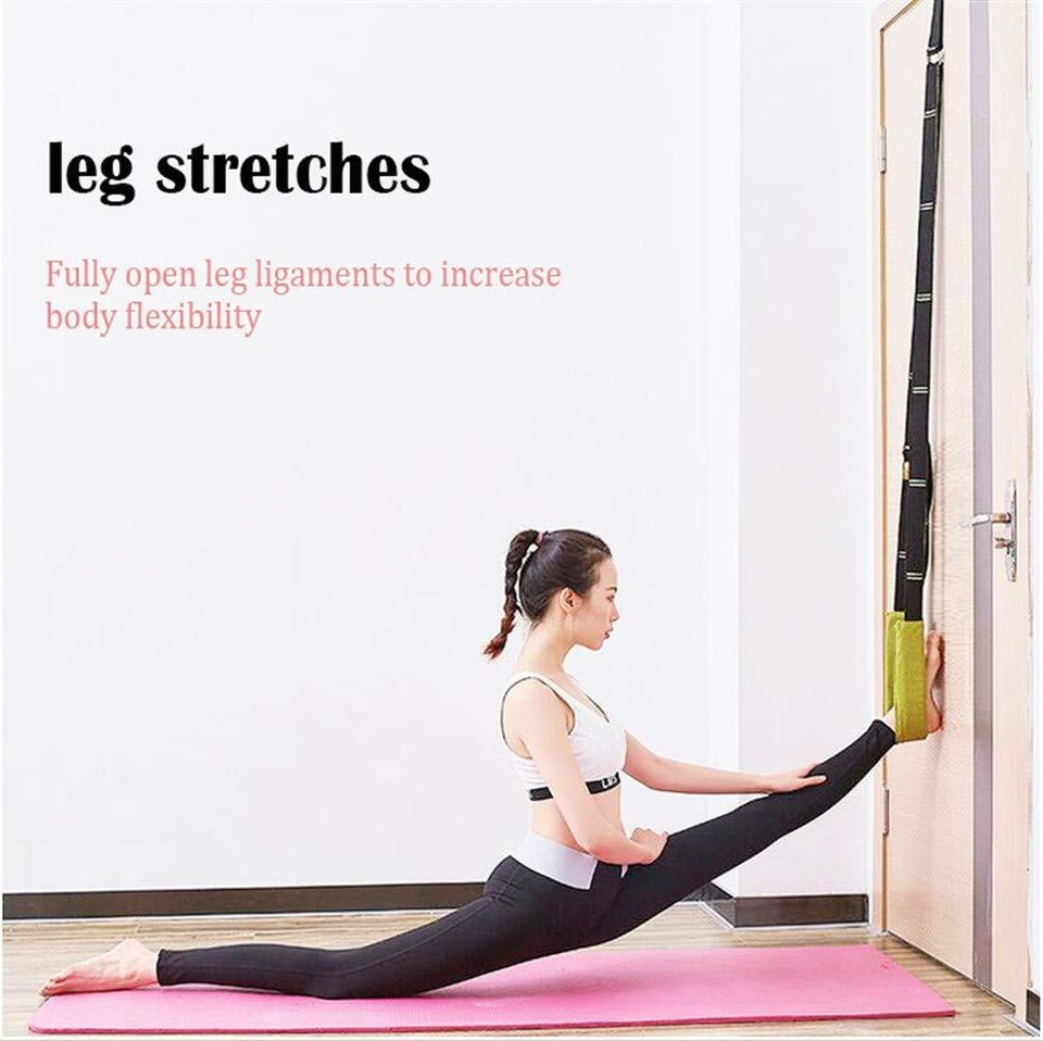 Adjustable Leg Waist Back Stretch Band Yoga Stretching Strap for Pilate ...