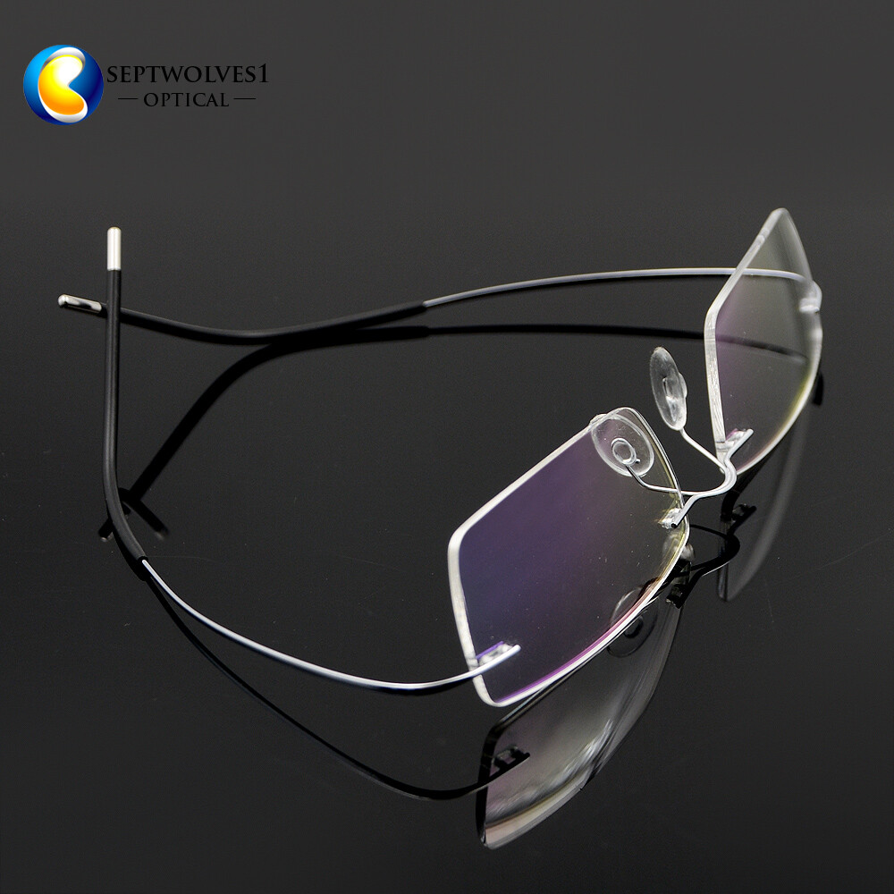 β Titanium Rimless Men's Flexible Eyeglasses Frame Optical Eyewear ...