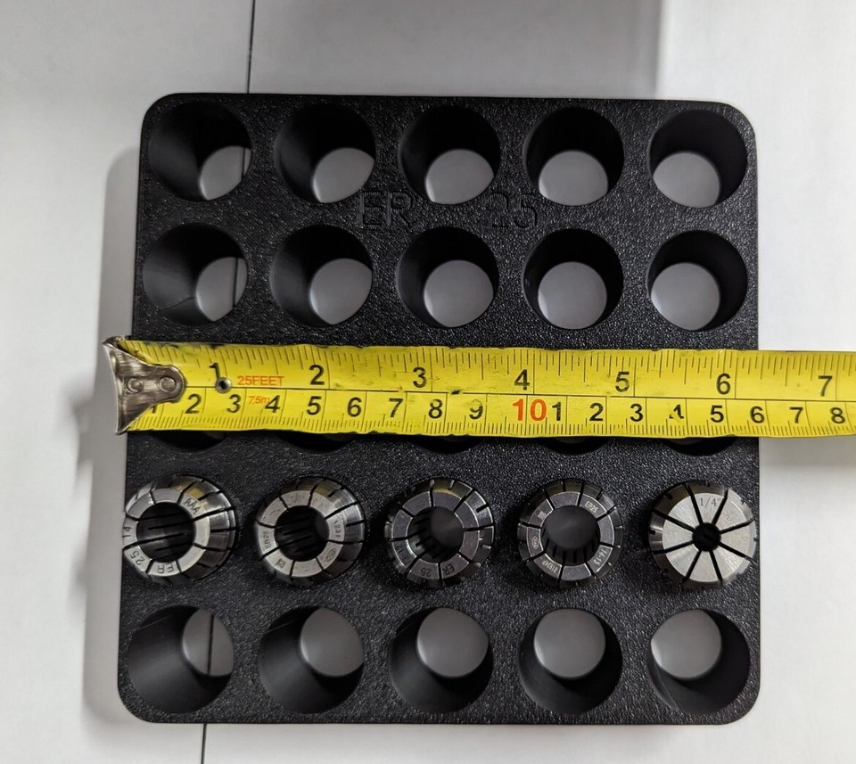 (2-pack) ER-25 Collet Rack Collet Storage Holder Tray organizer for ...