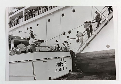 1969 Miami FL New Popeye Boat Tour Cruise Ship Passengers Boarding ...
