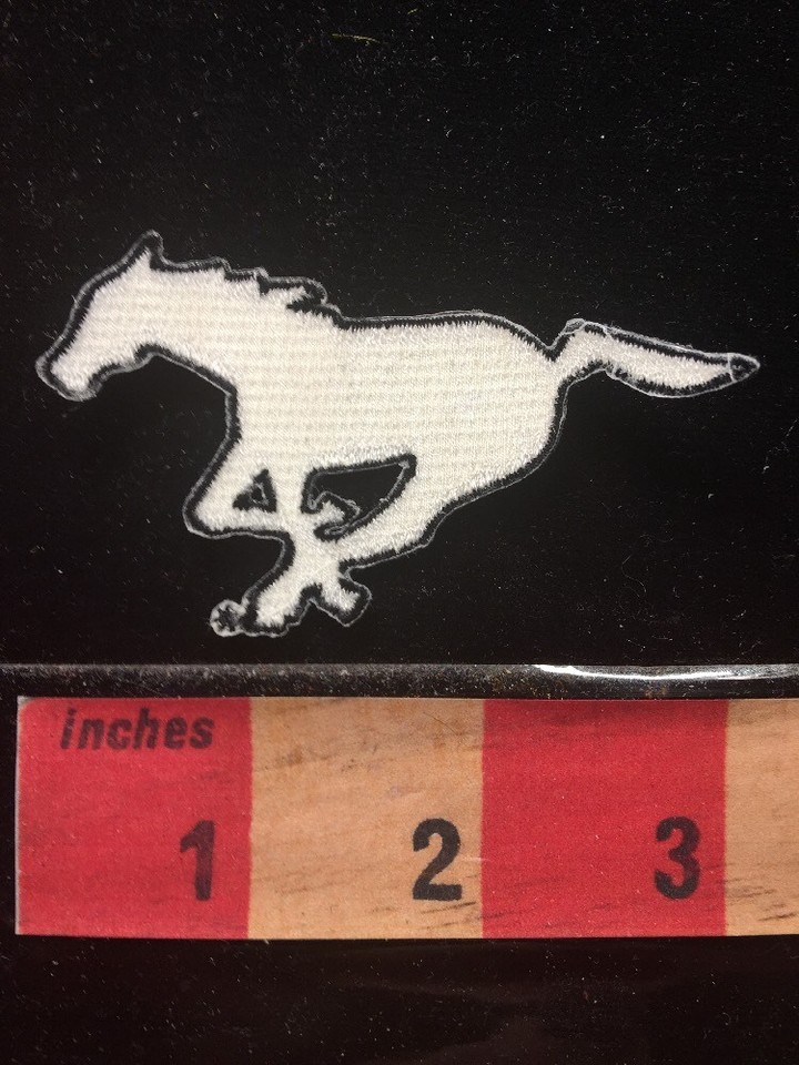 Horse Race Patch ~ White Horse In Racing Pose ~ Equestrian 66WN | eBay