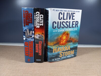 Lot of 3 Clive Cussler Dirk Pitt Series Hardcover Books - Good+ ...