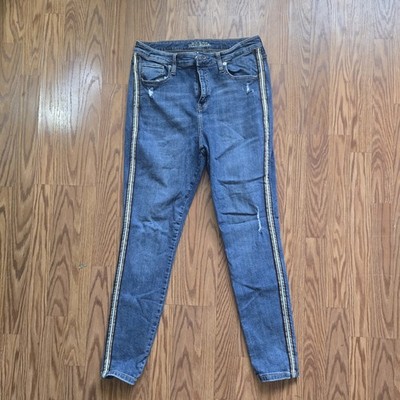 Wild Fable Jeans Women’s 14/32 Blue Denim High Rise Skinny Distressed ...