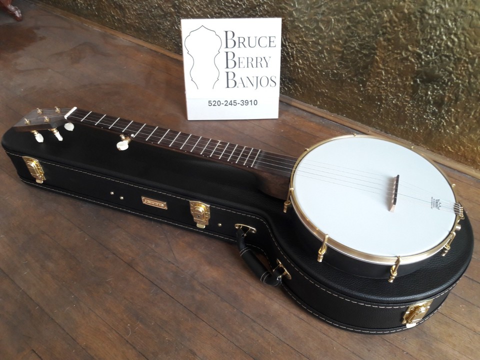 New Bruce Berry Hobo 11" Open-back Banjo. Cherry and Rosewood w/case | eBay