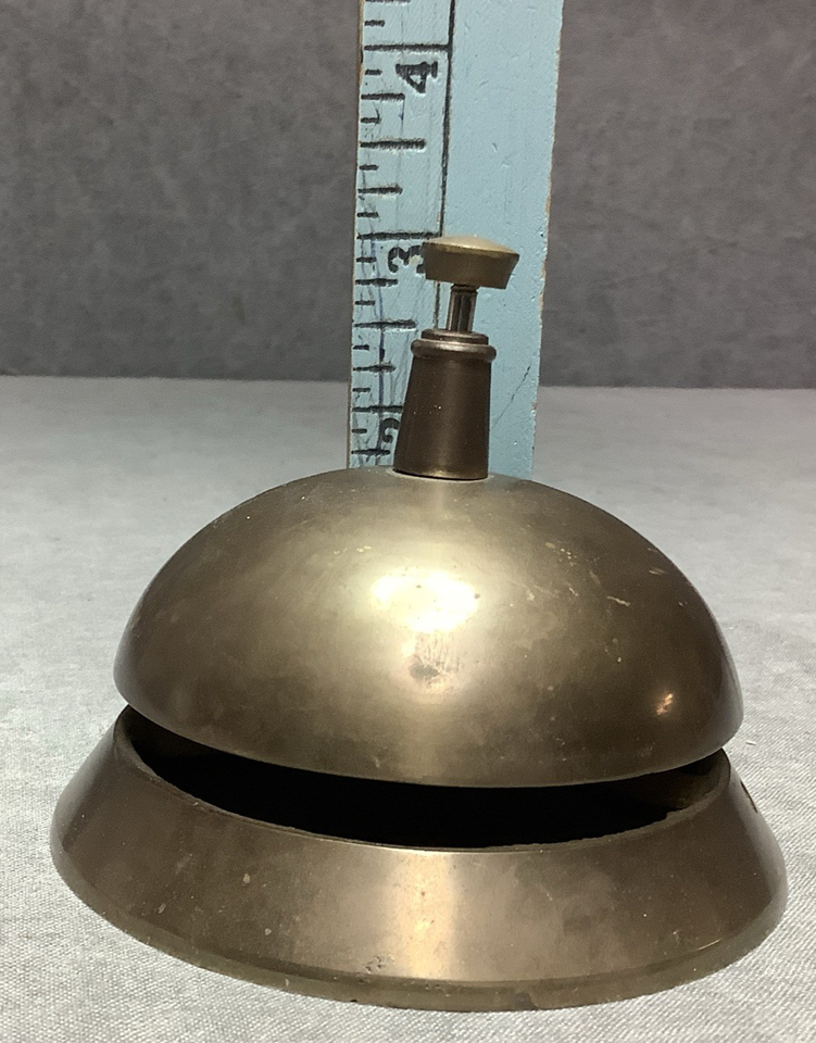 Vintage Solid Brass Classic Heavy Front Desk Top Tap Call Bell | eBay