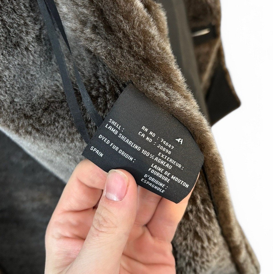 Andrew Marc New York Genuine Leather & Lamb Shearling Long Jacket/Coat ...