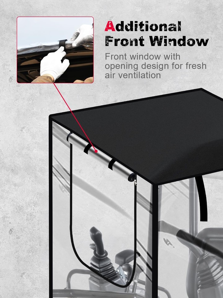 Mini Excavator Cover | Transparent Cab Enclosure for Bobcat E20 ...