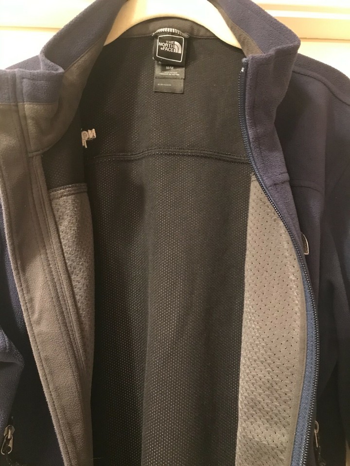 EUC Men's North Face Apex Soft-shell Softshell Jacket - Navy - Size M ...