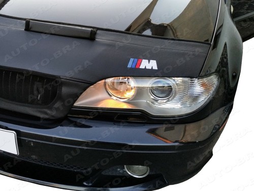 CAR HOOD BONNET BRA fits BMW 3 E46 Compact 2000-2004 + M LOGO BADGE ...