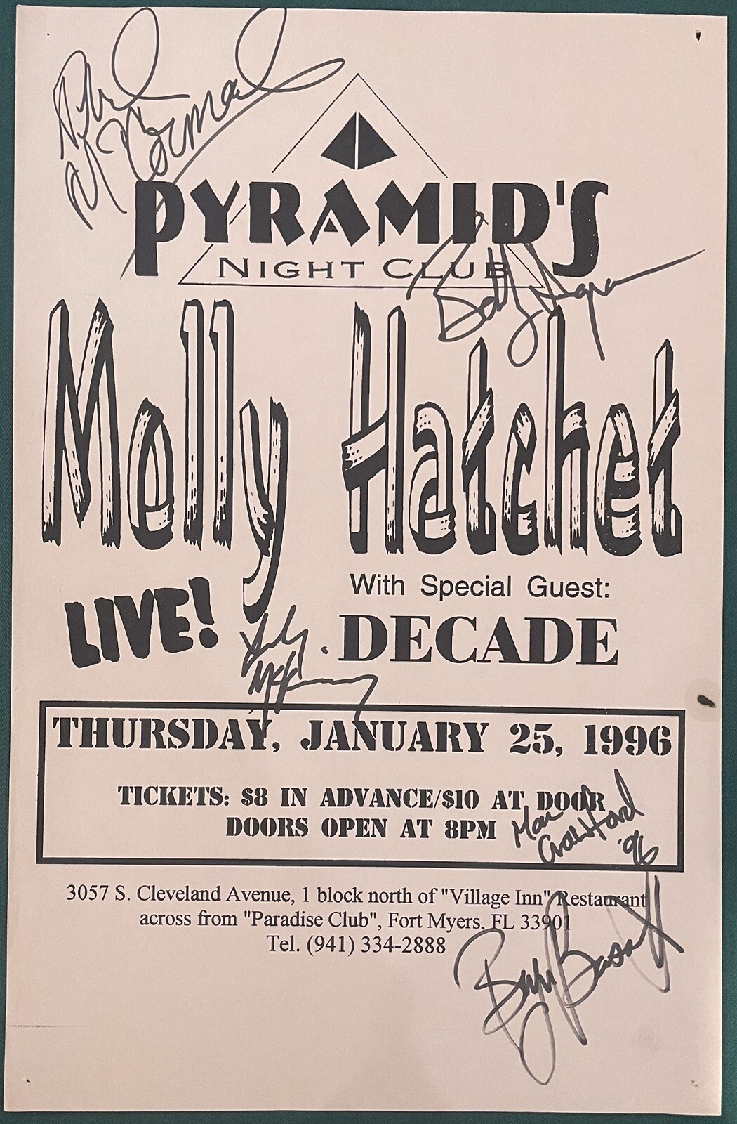 Molly Hatchet Band Signed Autographed 11x17 Poster | eBay