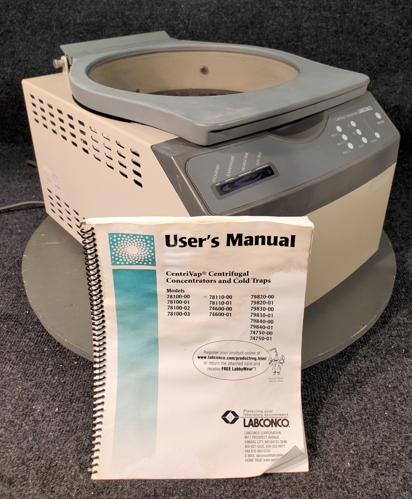 LABCONCO Centrivap Concentrator 78100-00 w/ 7455000 ROTOR. *TESTED ...