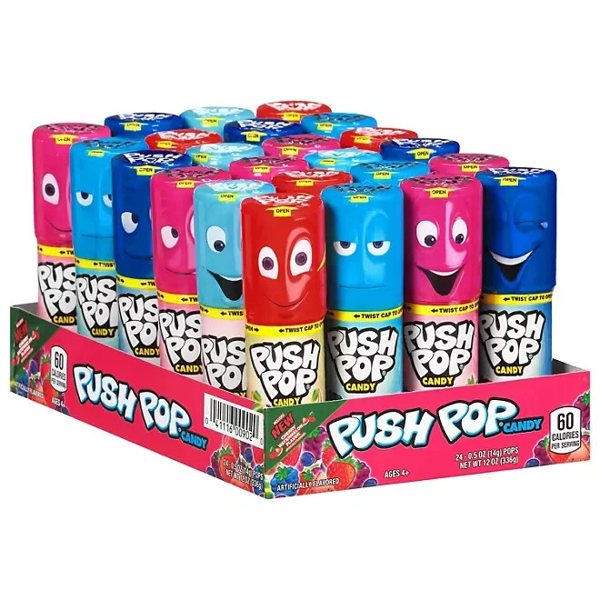 Push Pop Candy Assortment - Various Flavors (24-Pack) | eBay