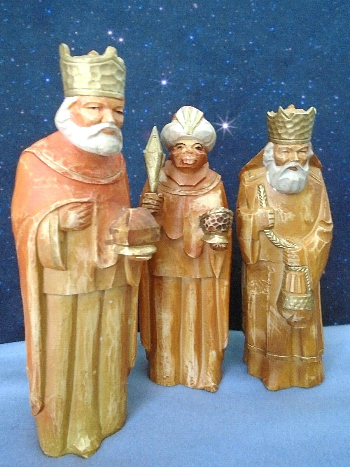 Vintage Enesco Manger Scene Nativity Figurines Mary & Joseph Baby Jesus ...