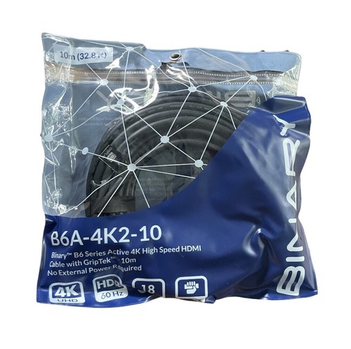NEW Binary B6A-4K2-10 Series Active 4K High Speed HDMI Cable 10m | eBay