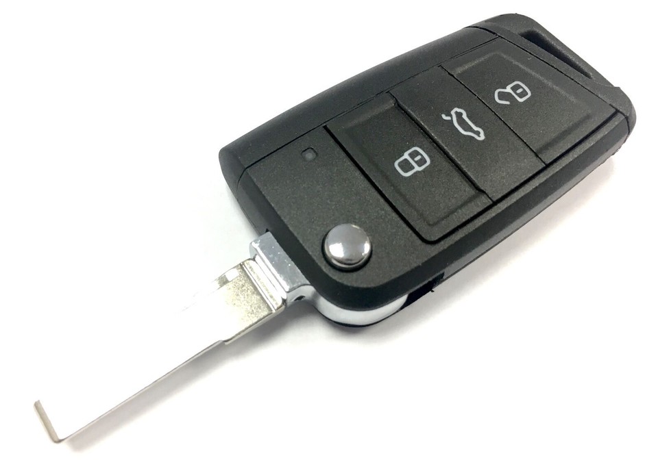 RFC 3 button flip key case shell for VW Volkswagen Golf MK7 7.5 remote ...