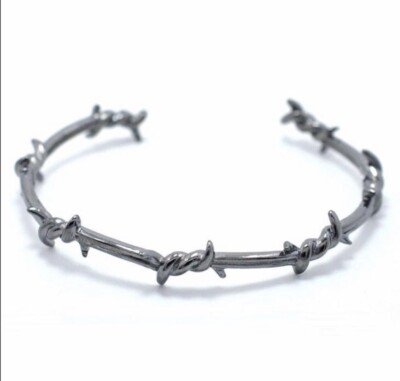 Thin Barbed Wire Cuff Bracelet | eBay