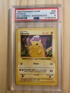 Pikachu 1999 Pokemon Game #58 Shadowless (Red Cheeks) Price Guide ...