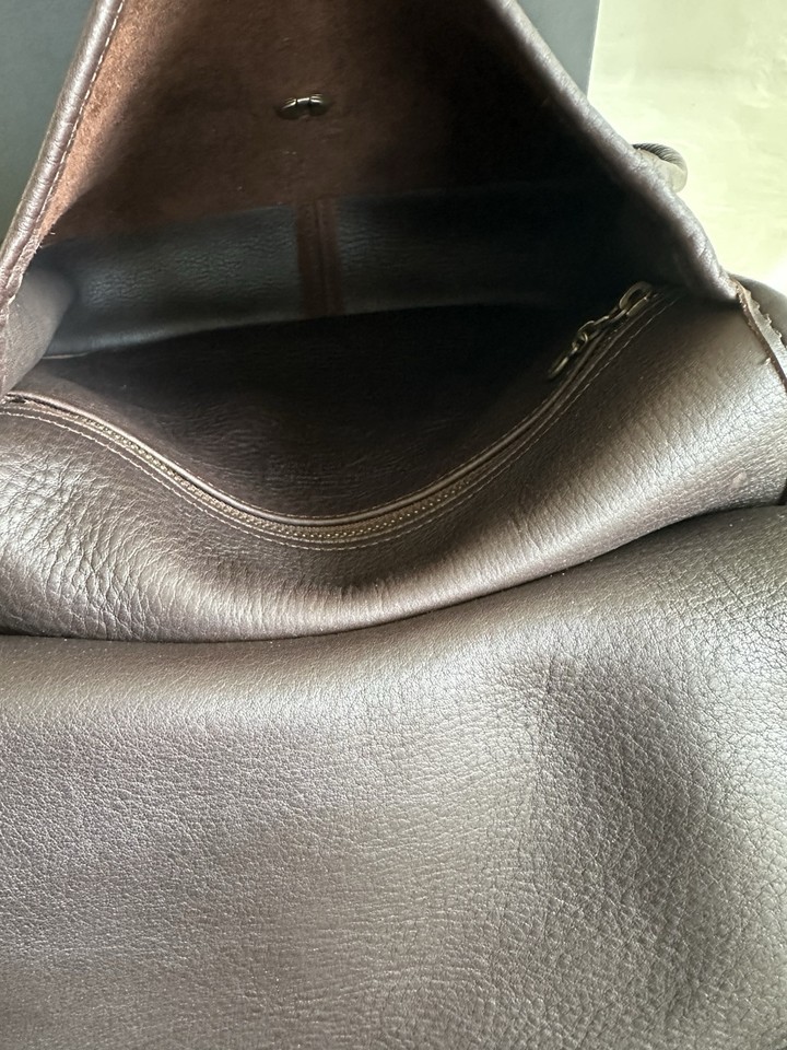 COACH VINTAGE BERKELEY 90'S MAHOGANY SUEDE & LEATHER SADDLE BAG 9014 ...